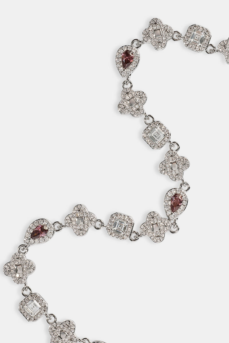 Iced Pink Multi Gemstone Cuban Chain - 3mm | Womens Chains | Shop Cuban ...