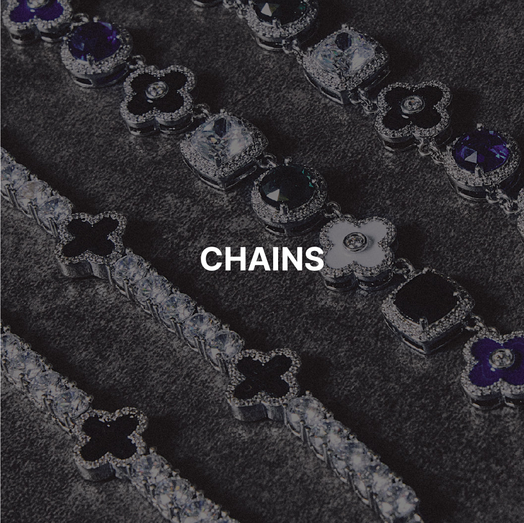 Iced Cross Chain & Pendant - White | Mens Chains | Shop Motif Chains at ...