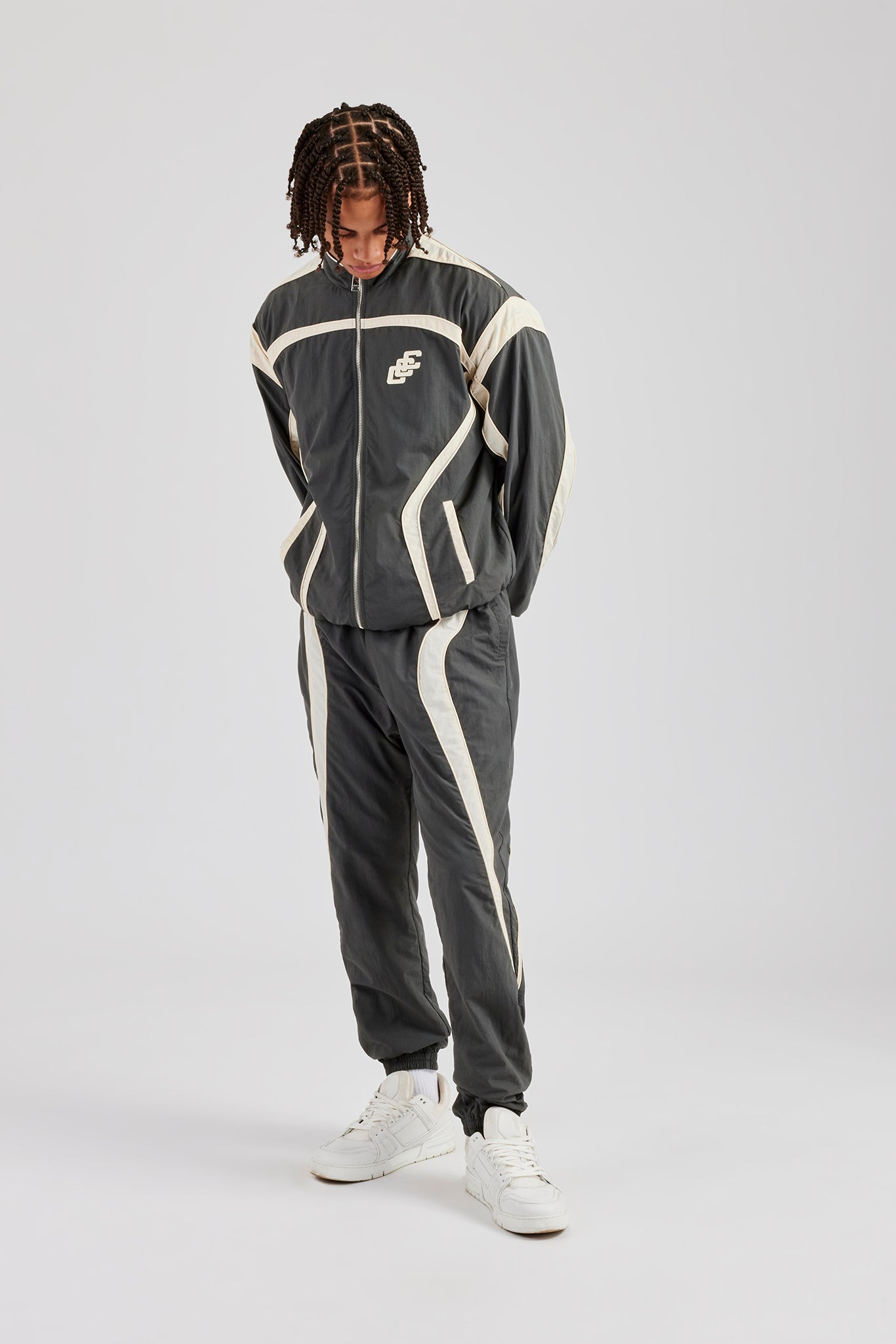 CCC Nylon Zip Through Tracksuit - Charcoal | Mens Sets | Shop ...