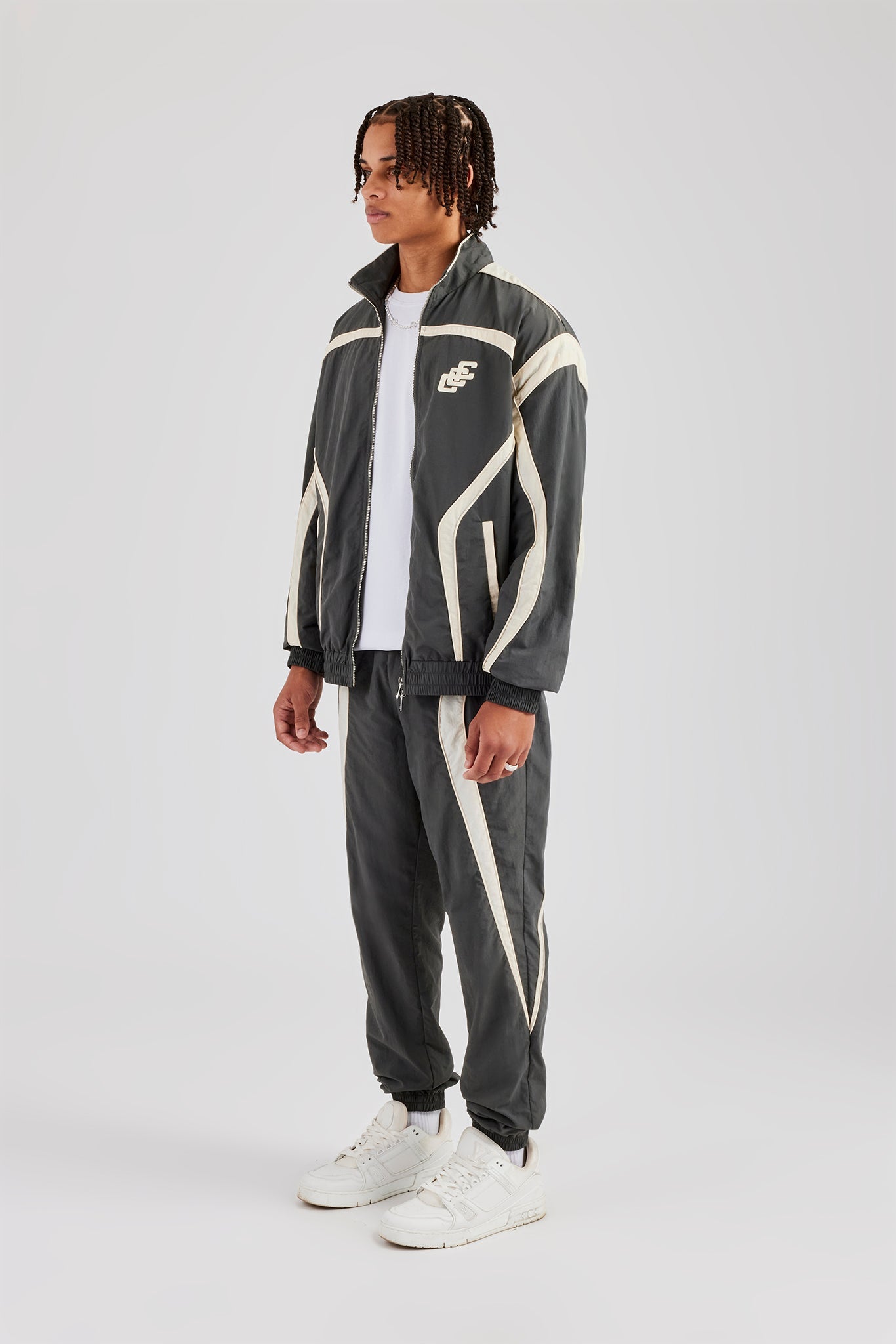 CCC Nylon Zip Through Tracksuit - Charcoal | Mens Sets | Shop ...