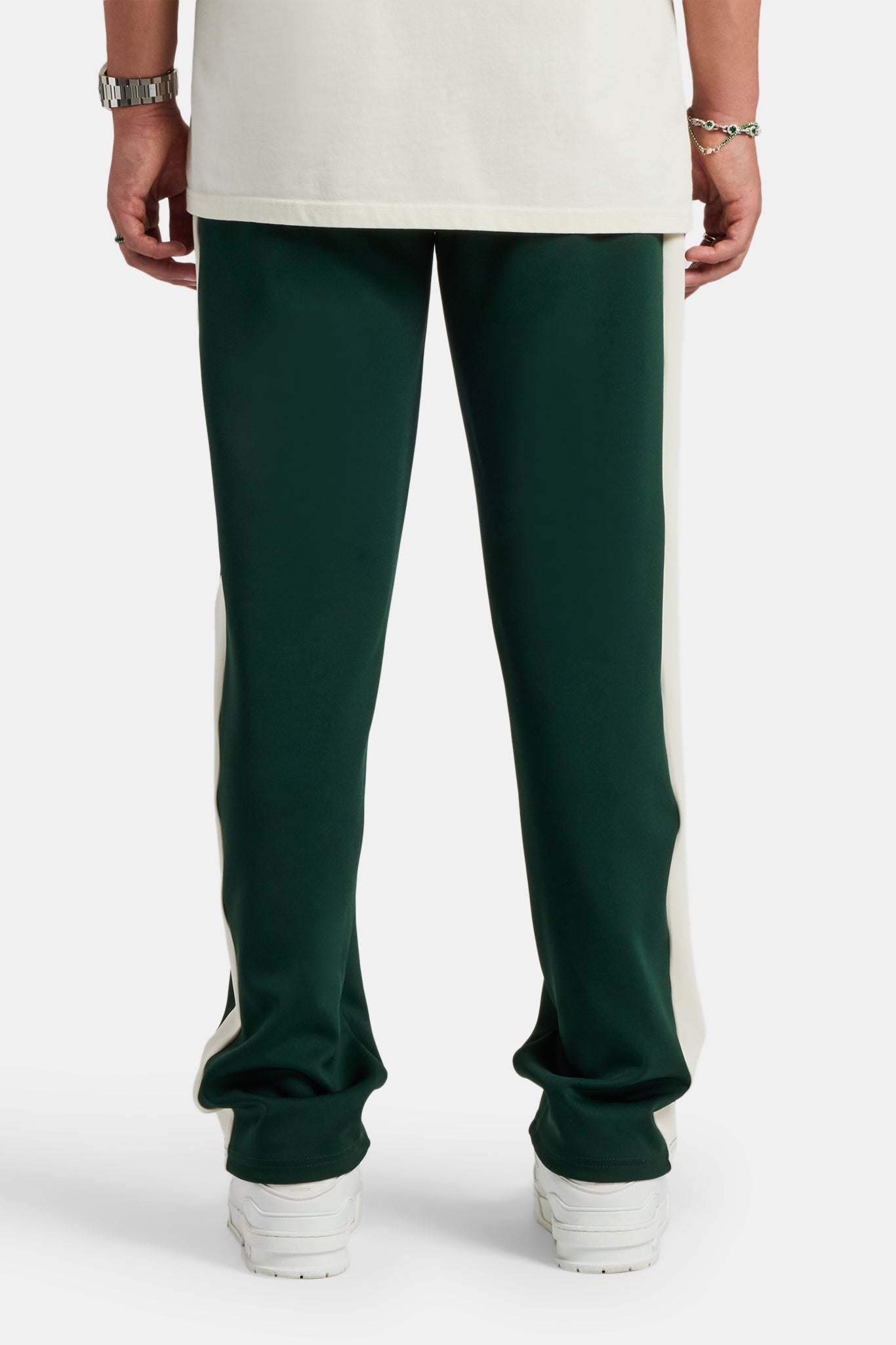 Contrast Panel Track Pant - Forest | Mens Bottoms | Shop Trousers at ...