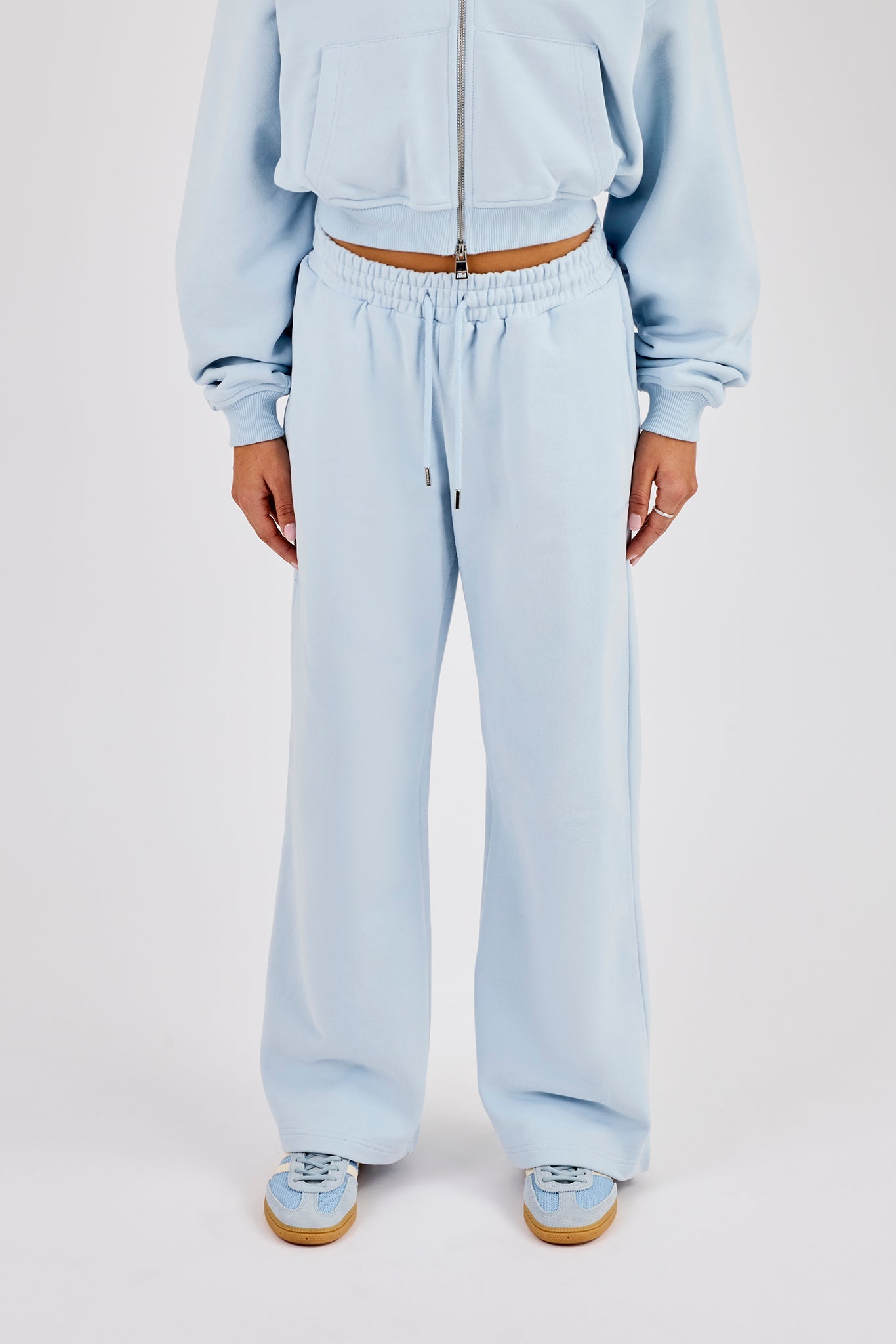 Wide Leg Jogger - Powder Blue | Womens Joggers | Shop Plain Joggers at ...
