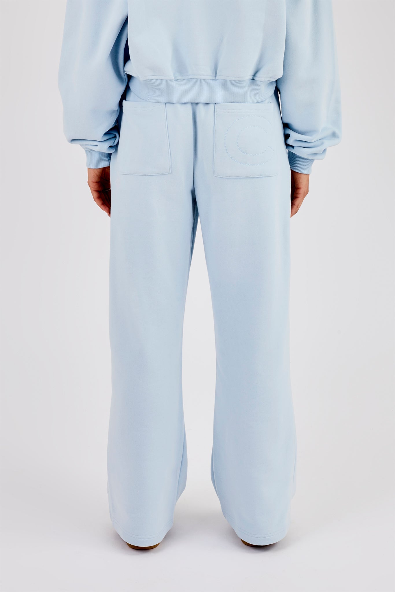 Wide Leg Jogger - Powder Blue | Womens Joggers | Shop Plain Joggers at ...