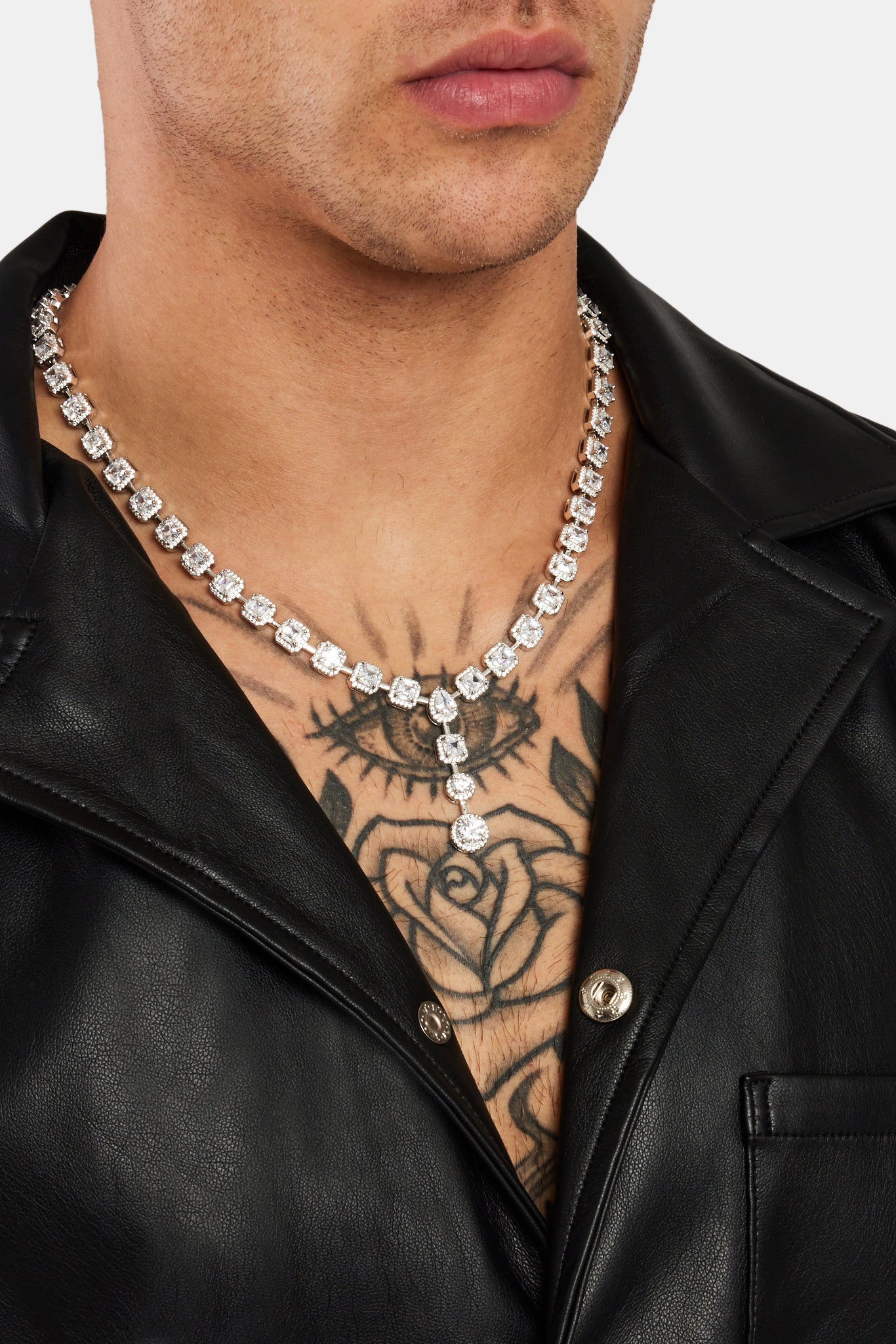 Iced CZ Mixed Shape Tennis Drop Chain | Mens Chains | Shop Drop Chains ...