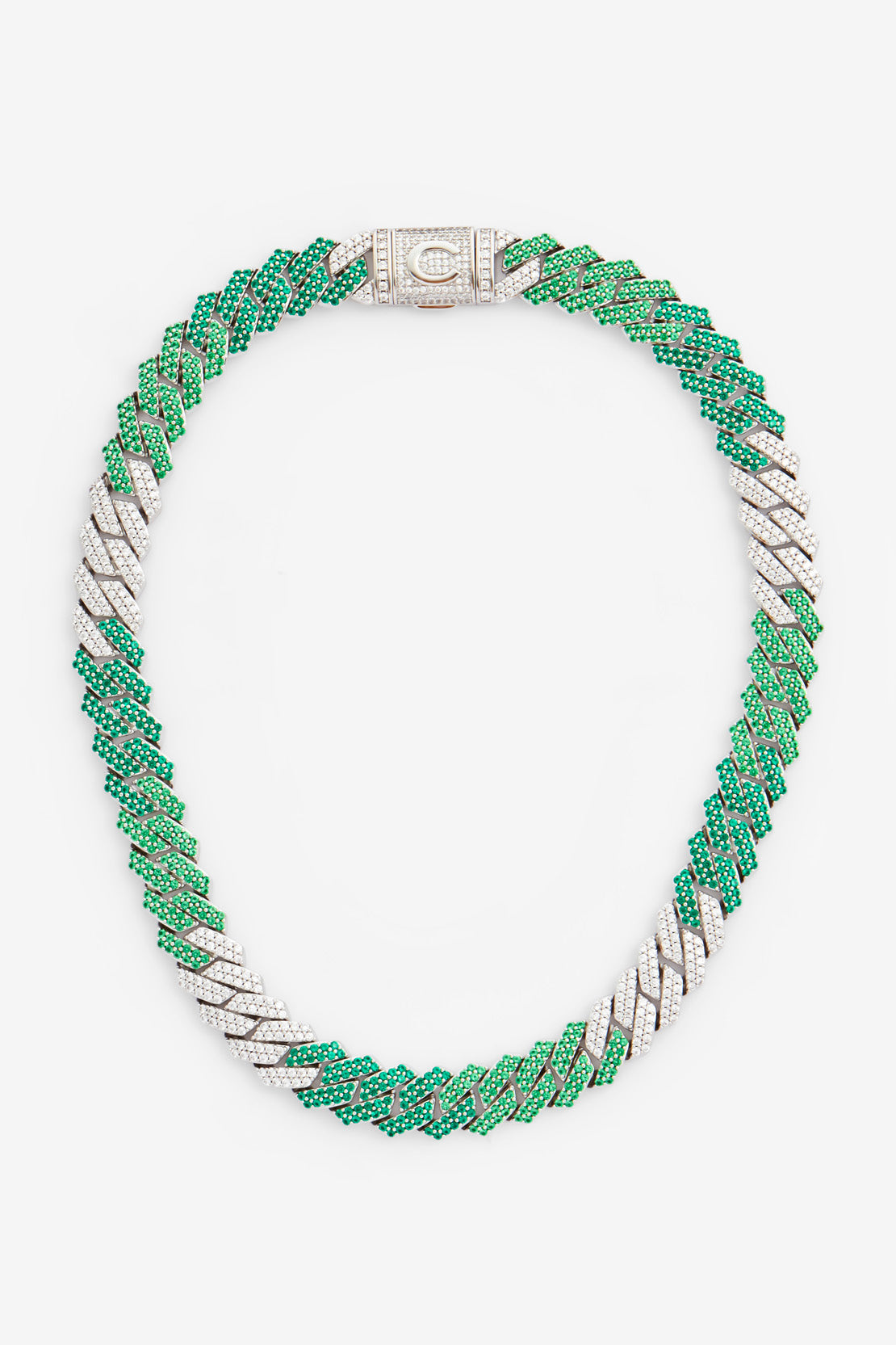 14mm Iced Green Gradient Cuban Chain – Cernucci US