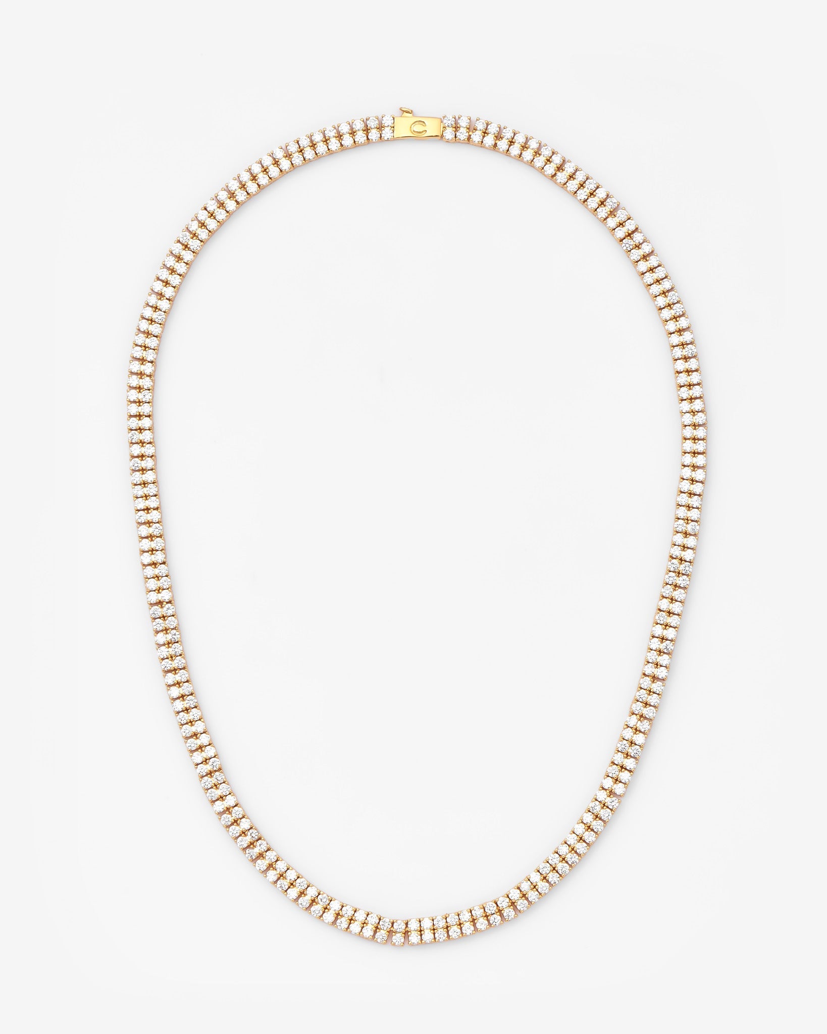 5mm Double Row Tennis Chain - Gold – Cernucci US