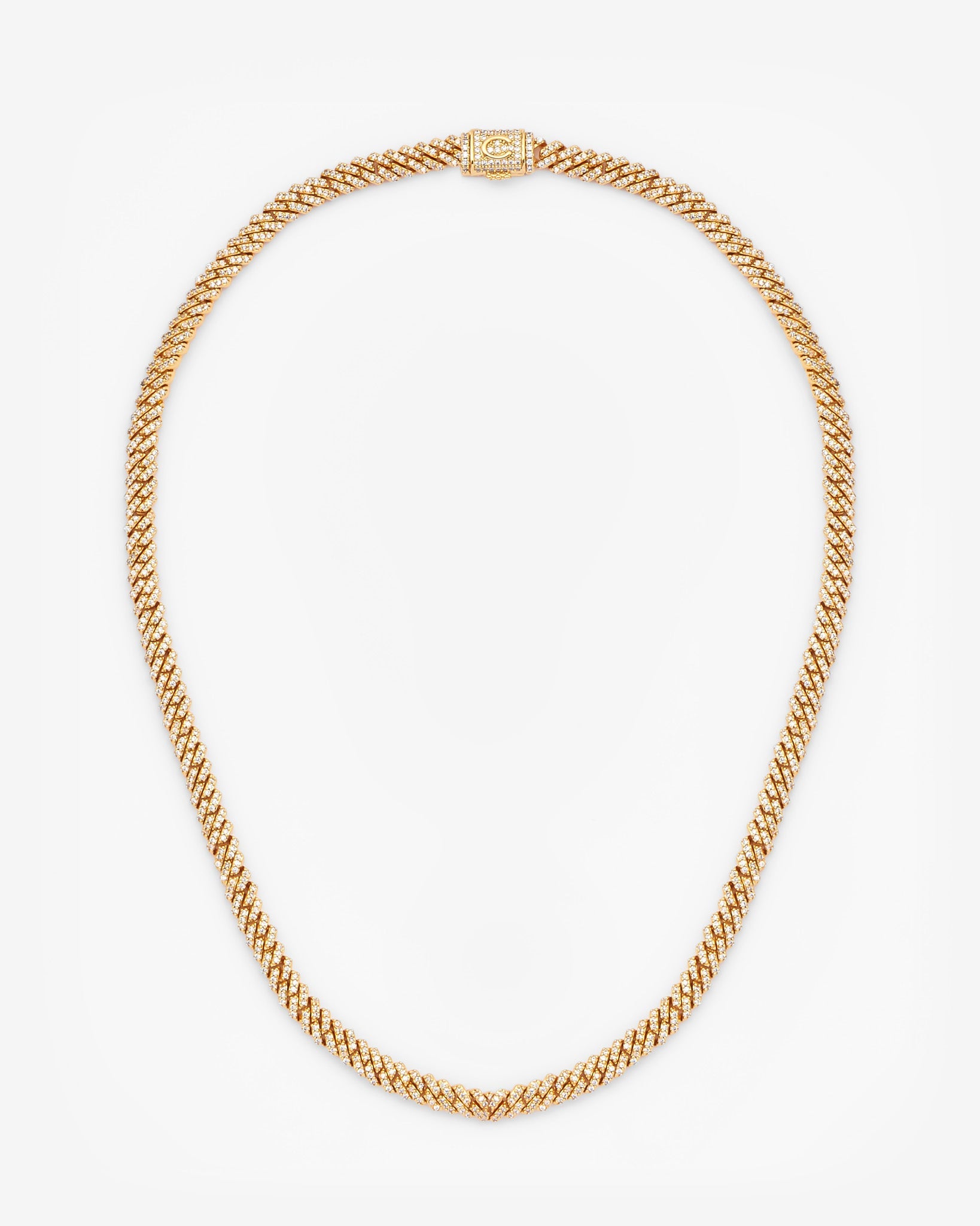 5mm Iced Prong Chain - Gold – Cernucci US