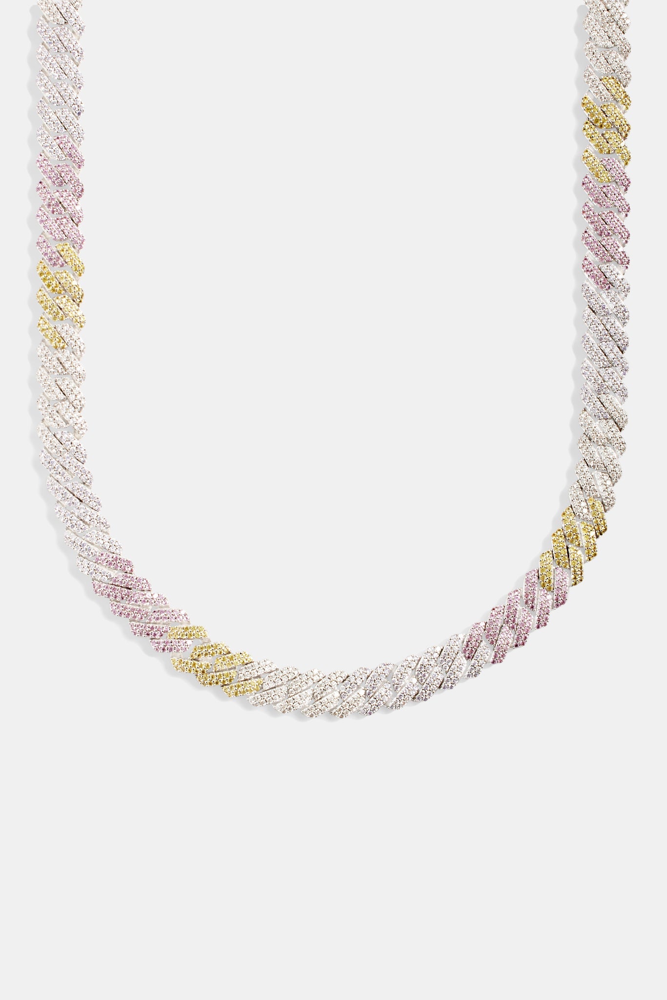 10mm Iced CZ Pastel Ombre Prong Cuban Chain – Cernucci US