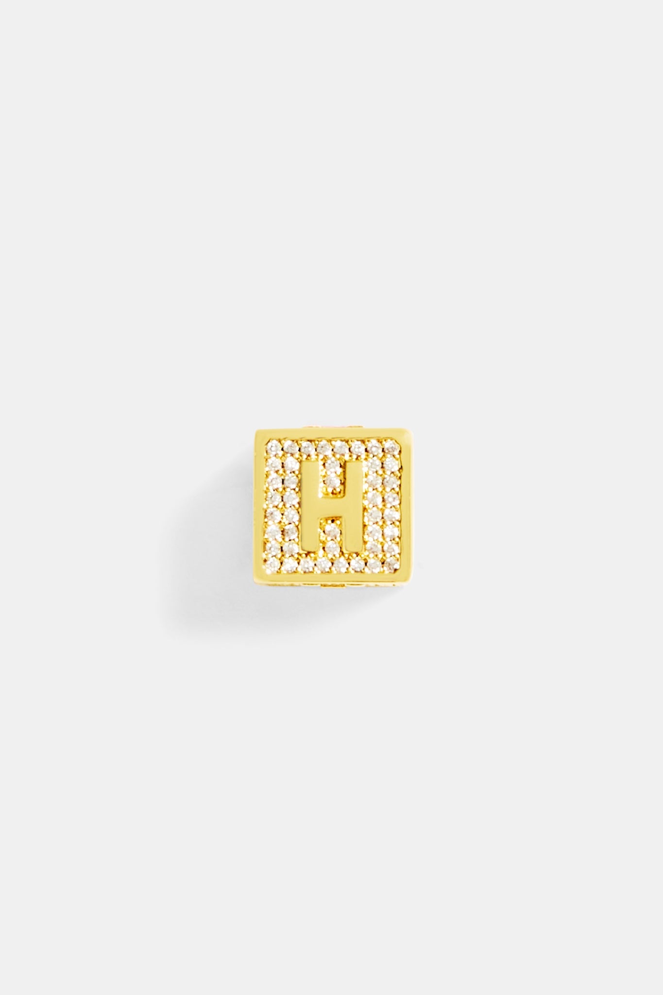 Gold Plated Iced H Letter Block Pendant | Womens Pendants | Shop ...