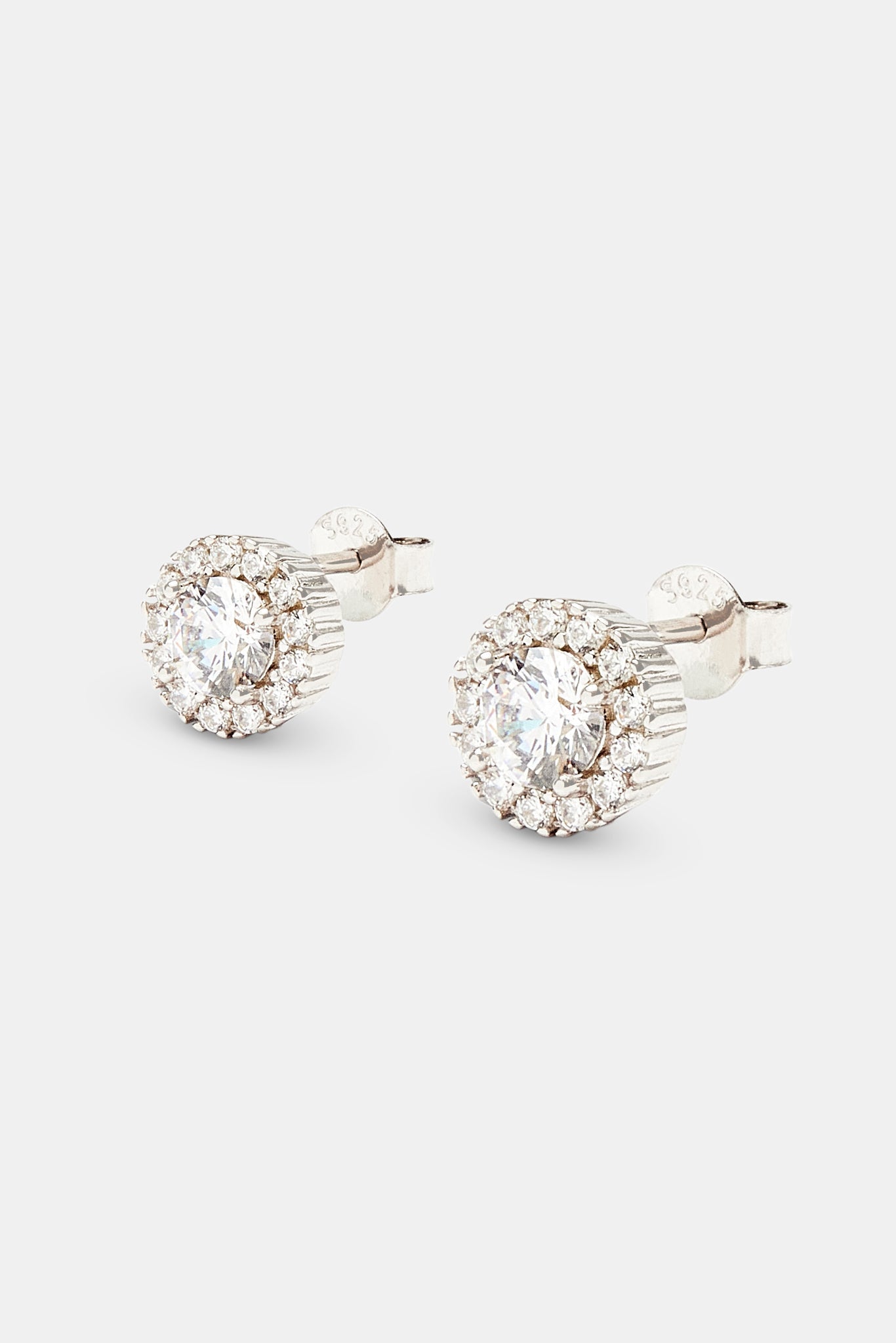 Clear CZ Cluster Round Stud Earrings - 8mm – Cernucci US
