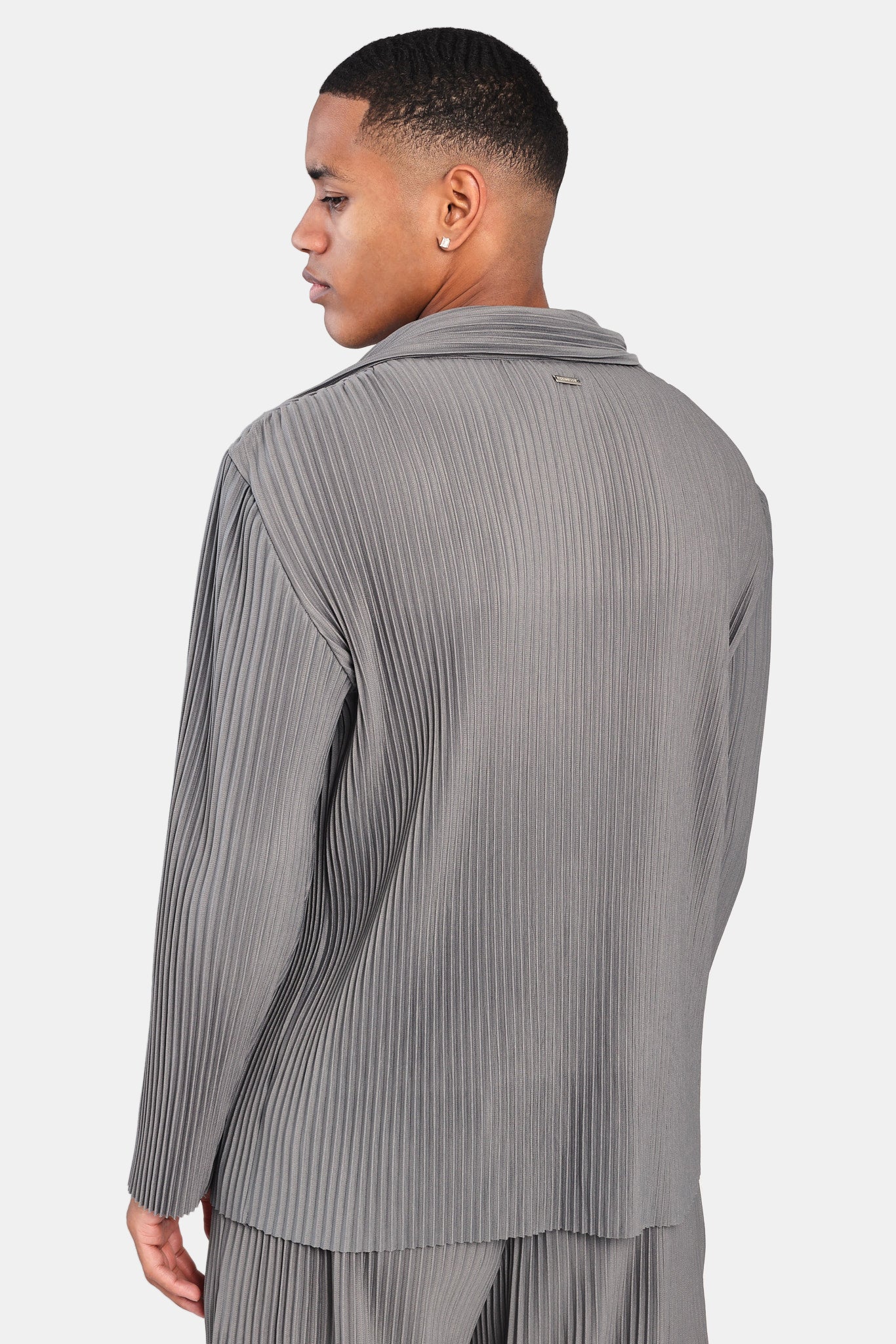 Pleated Utility Jacket - Dark Grey | Mens Outerwear | Shop Jackets at ...