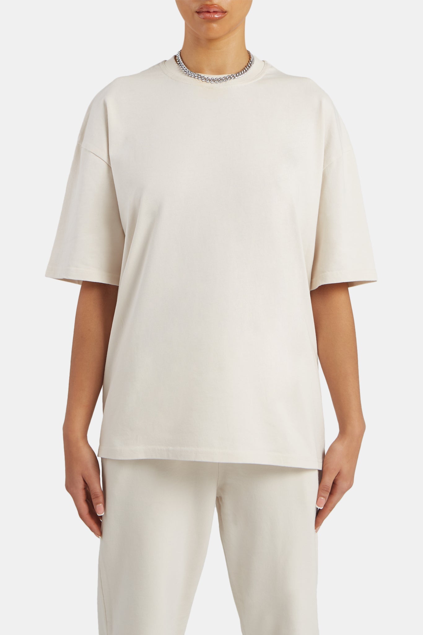 Ladies Oversized T-Shirt - Oat | Womens Tops | Shop T-Shirts at ...