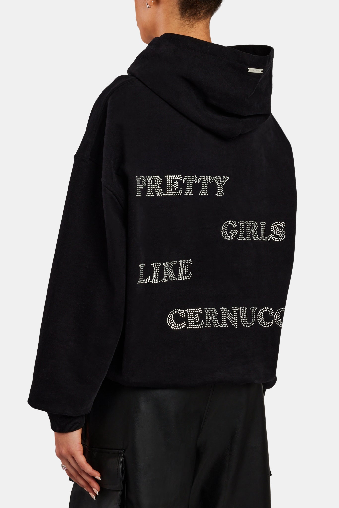 Pretty Girls Rhinestone Hoodie - Black | Womens Tops | Shop Hoodies at ...