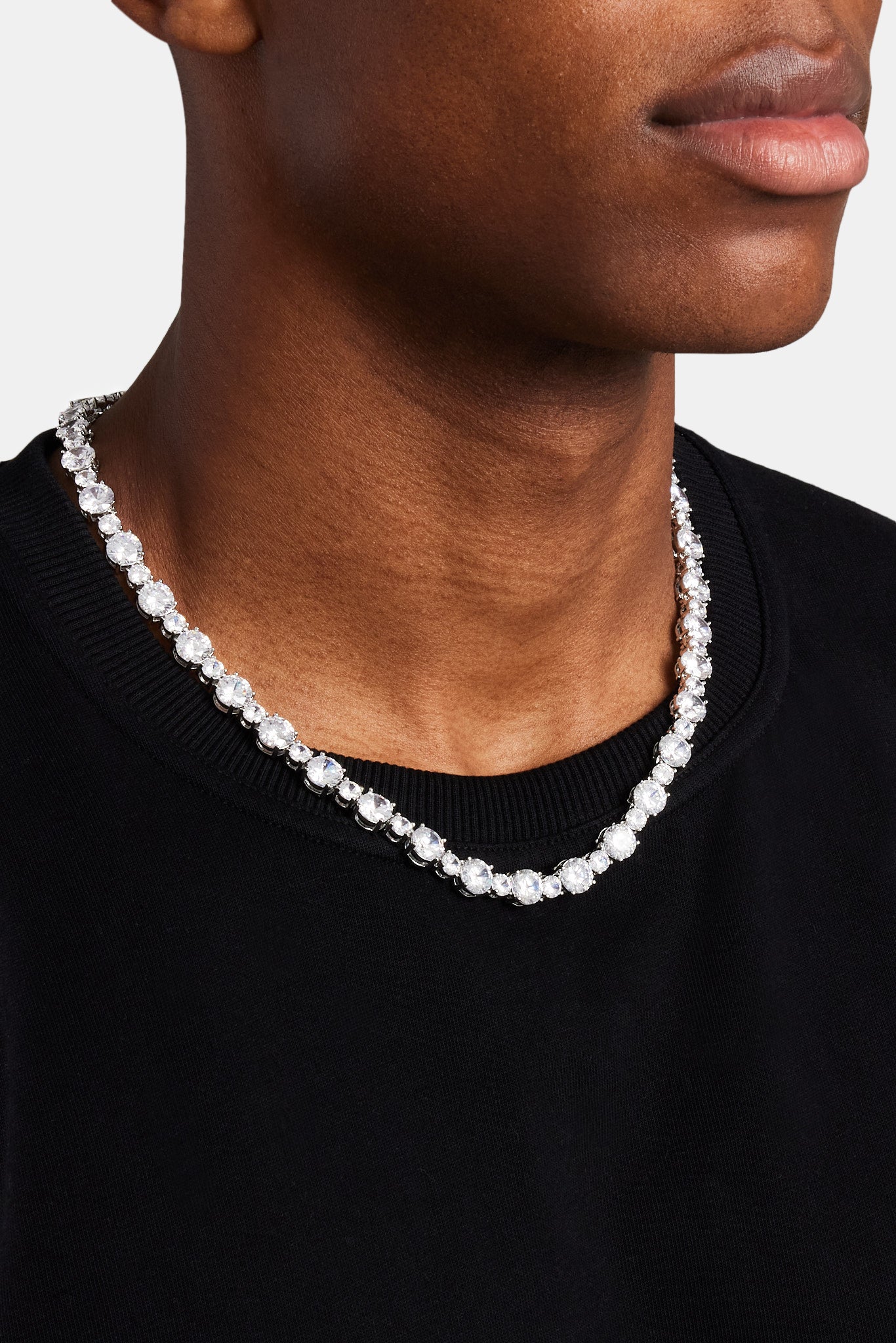 8mm Clear CZ Multi Size Tennis Chain | Mens Chains | Shop Tennis Chains ...